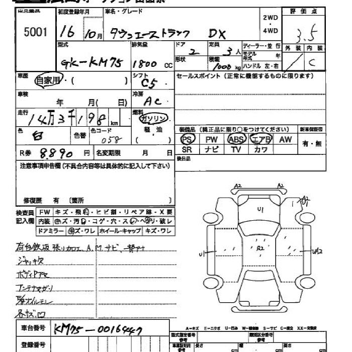 2004 Toyota Townace Truck | 1800 cc Petrol | Unspecified | SAT Japan ...
