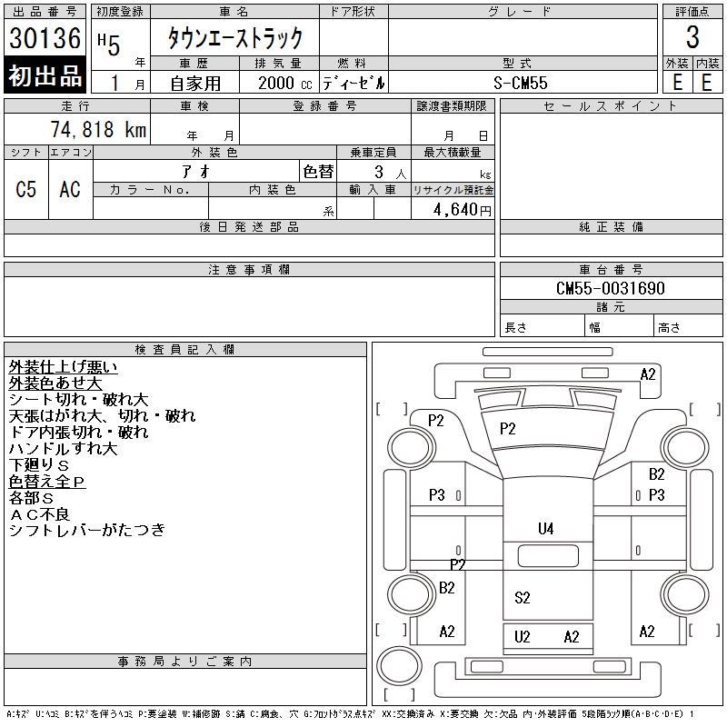 1993 Toyota Townace Truck | 2000 cc Other | Unspecified | SAT Japan Auction
