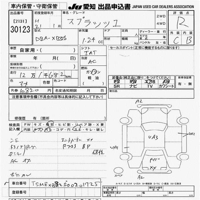 2009 Suzuki Splash | 1200 cc Petrol | Unspecified | SAT Japan Auction