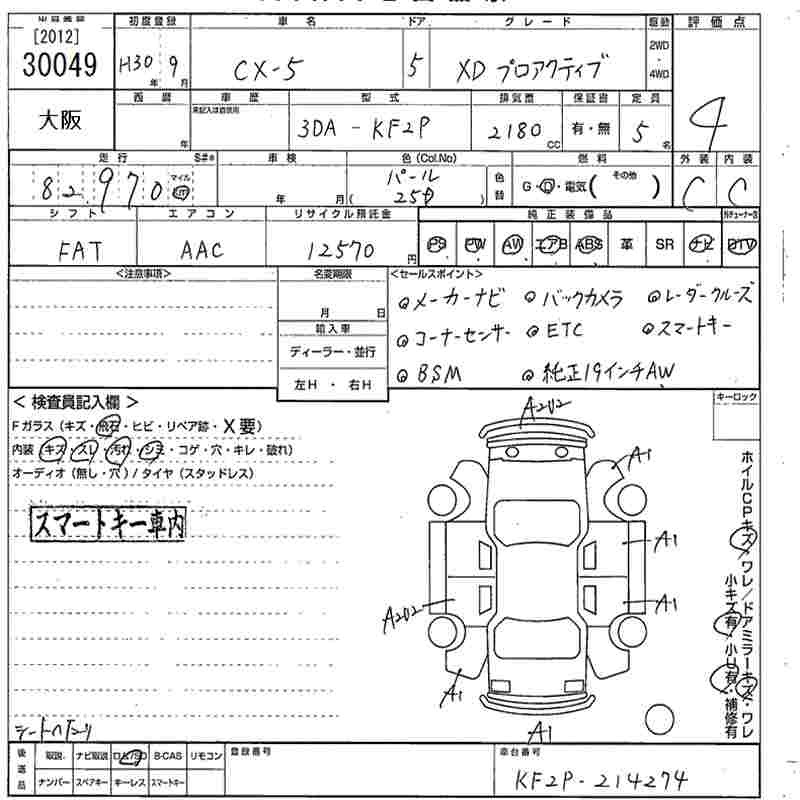 2018 Mazda Cx-5 | 2180 cc Other | AT | SAT Japan Auction