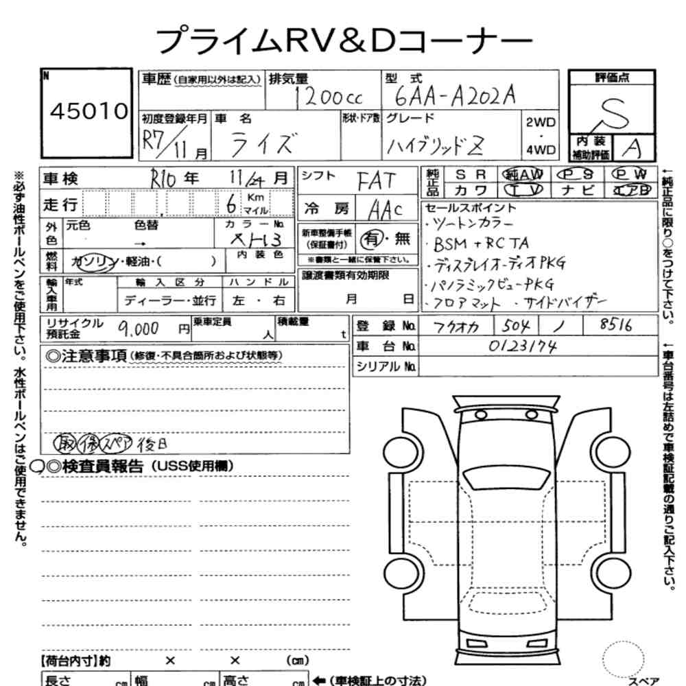 2025 Toyota Raize | 1200 cc Other | AT | SAT Japan Auction