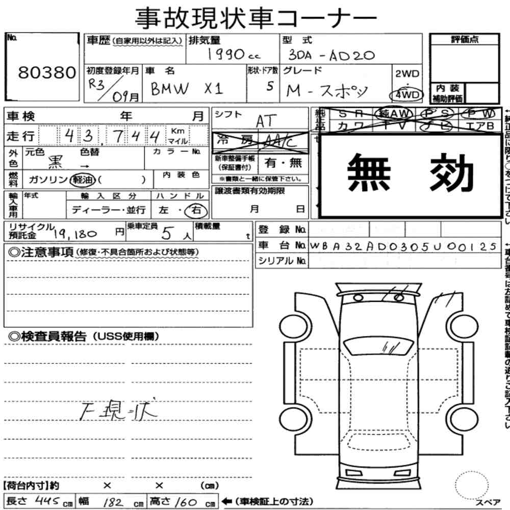 2021 Bmw X1 | 2000 cc Other | AT | SAT Japan Auction