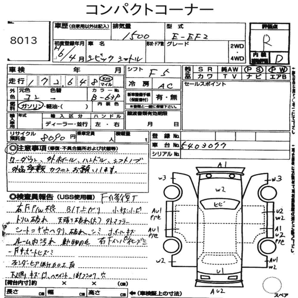 2024 Honda Civic Shuttle | 1500 cc Other | MT | SAT Japan Auction