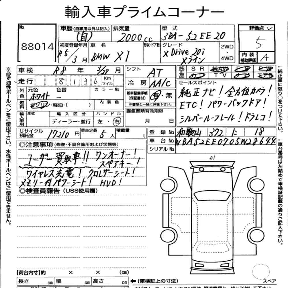 2023 Bmw X1 | 2000 cc Other | AT | SAT Japan Auction
