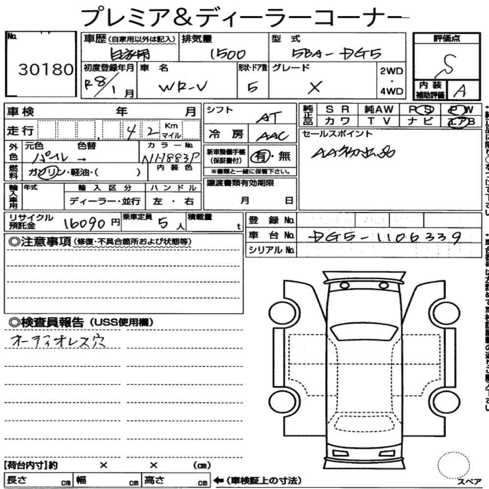 2026 Honda Wr-v | 1500 cc Other | AT | SAT Japan Auction