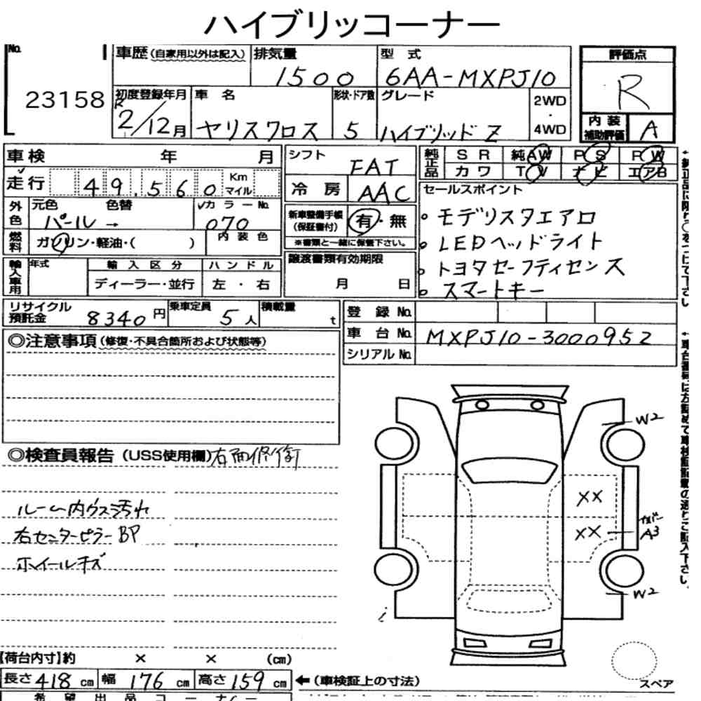 2020 Toyota Yaris Cross | 1500 cc Other | AT | SAT Japan Auction